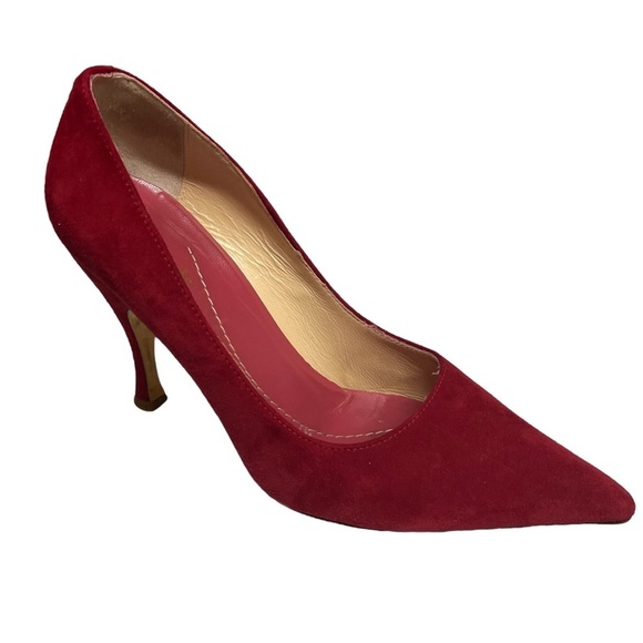 kate spade | Shoes | Kate Spade Red Suede Pumps Size 65 | Poshmark